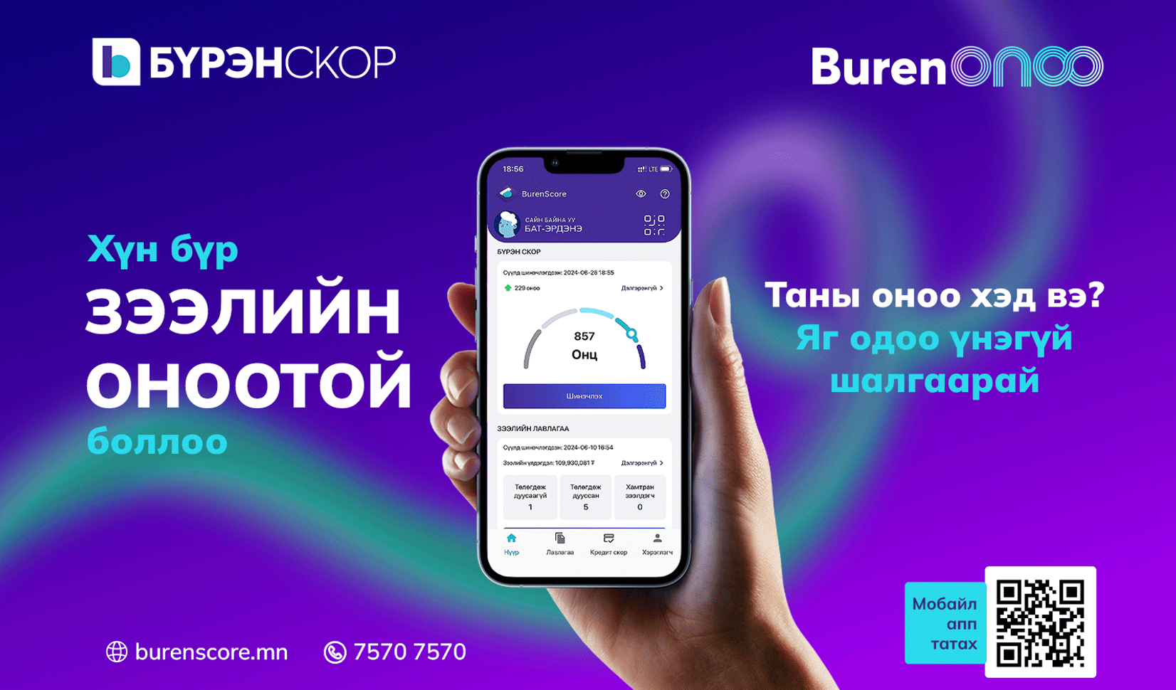 Хүн бүр зээлийн оноотой боллоо